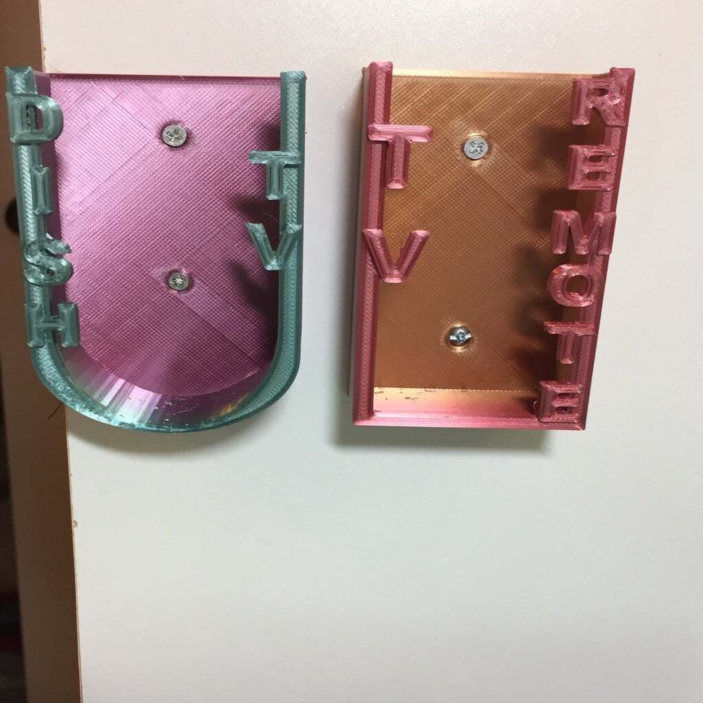 Free STL file Tv Remote & Dish TV Wall Remote Holder・Object to download ...